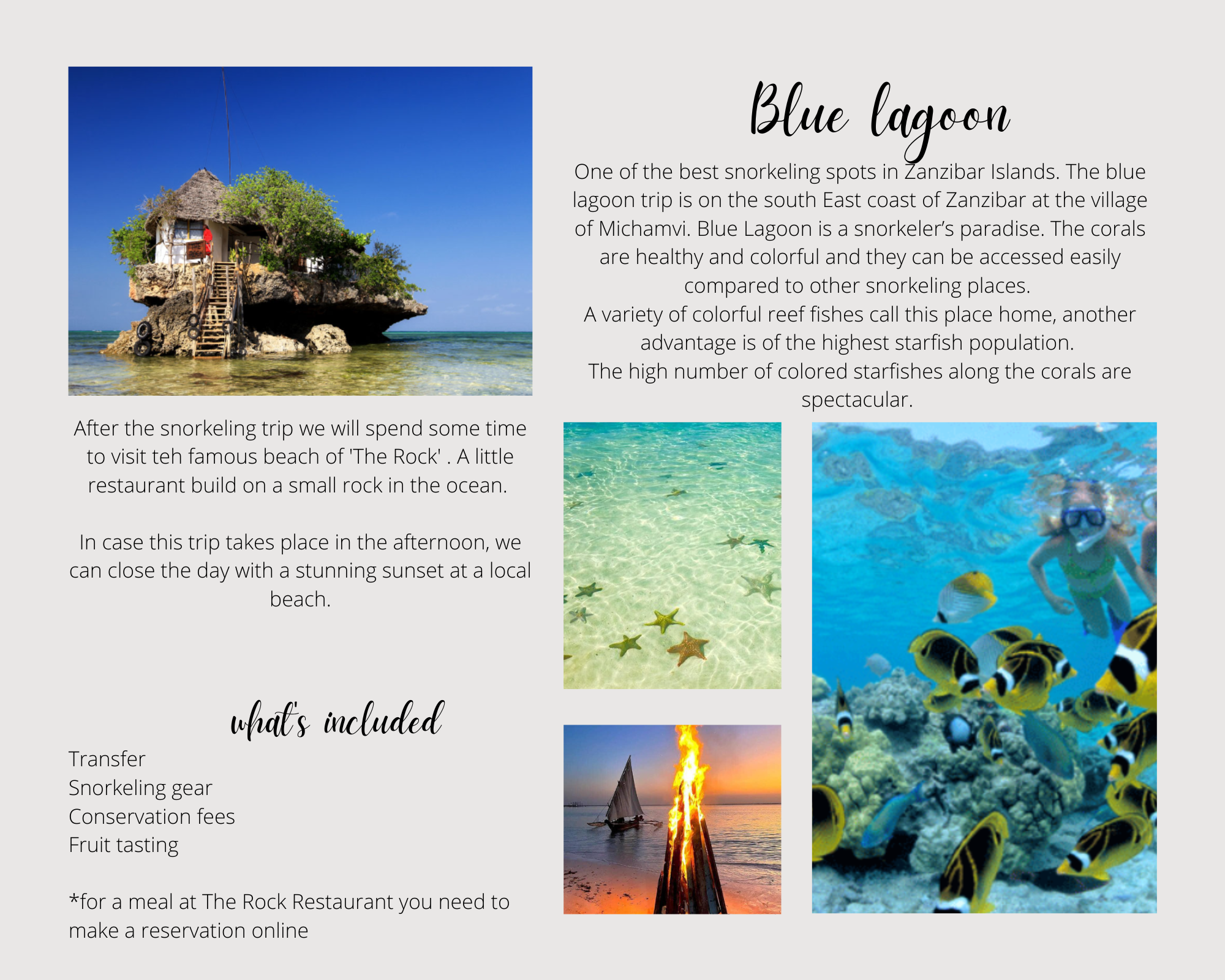 Blue lagoon - Anza Zanzibar Tours